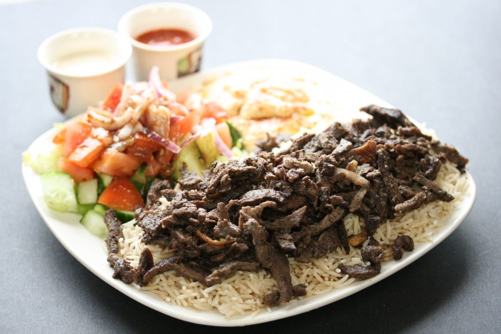 Beef Shawarma Plate – Crispy Falafel